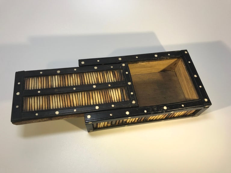 Ceylonese Porcupine Quill Box with Handwritten Message to Brown Owl ...