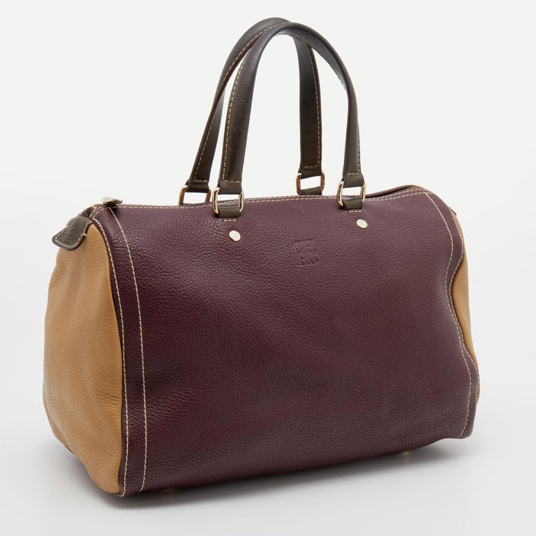 CH Carolina Herrera Multicolor Leather Large Andy Boston Bag For Sale ...