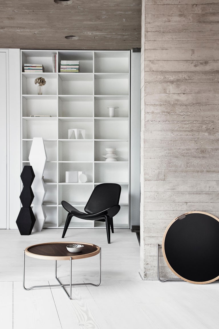 Customizable CH07 Shell Chair in Walnut Oil with Leather Seat by Hans J ...