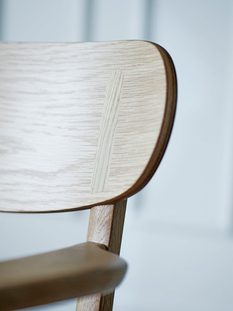 CH26 Dining Chair in Oak Painted Black and Black Papercord Seat by Hans ...