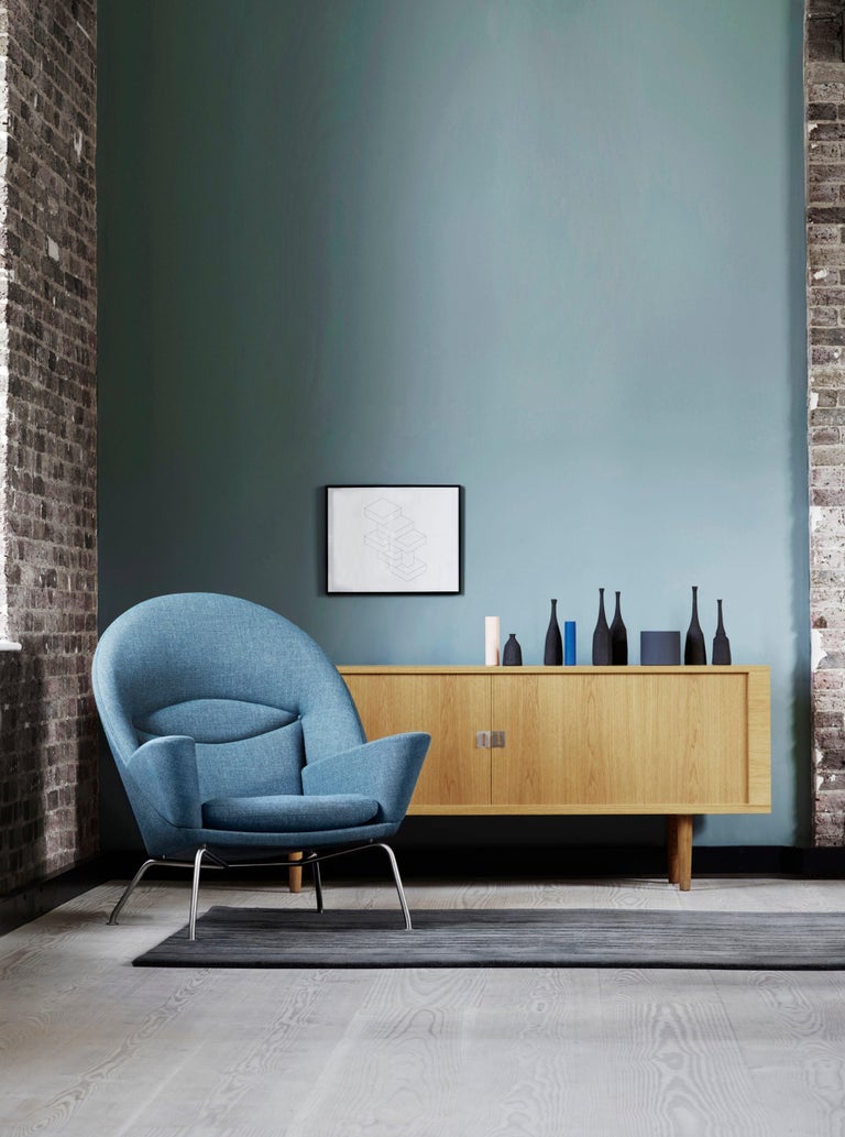 CH468 Oculus Chair in Stainless Steel with Foam Seat by Hans J. Wegner ...