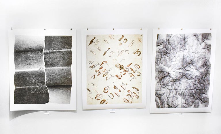 Chad Kleitsch - "Diane Arbus" (Black and White Still Life Scanography Photograph of Torn Letter ...