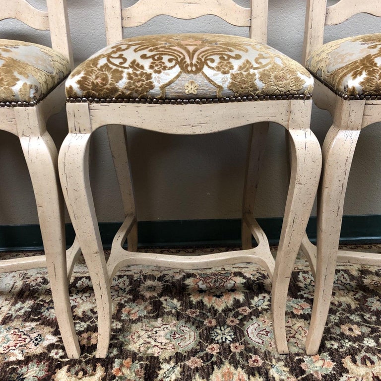 Chaddock French Country Bar Stools, Set of Four For Sale at 1stDibs