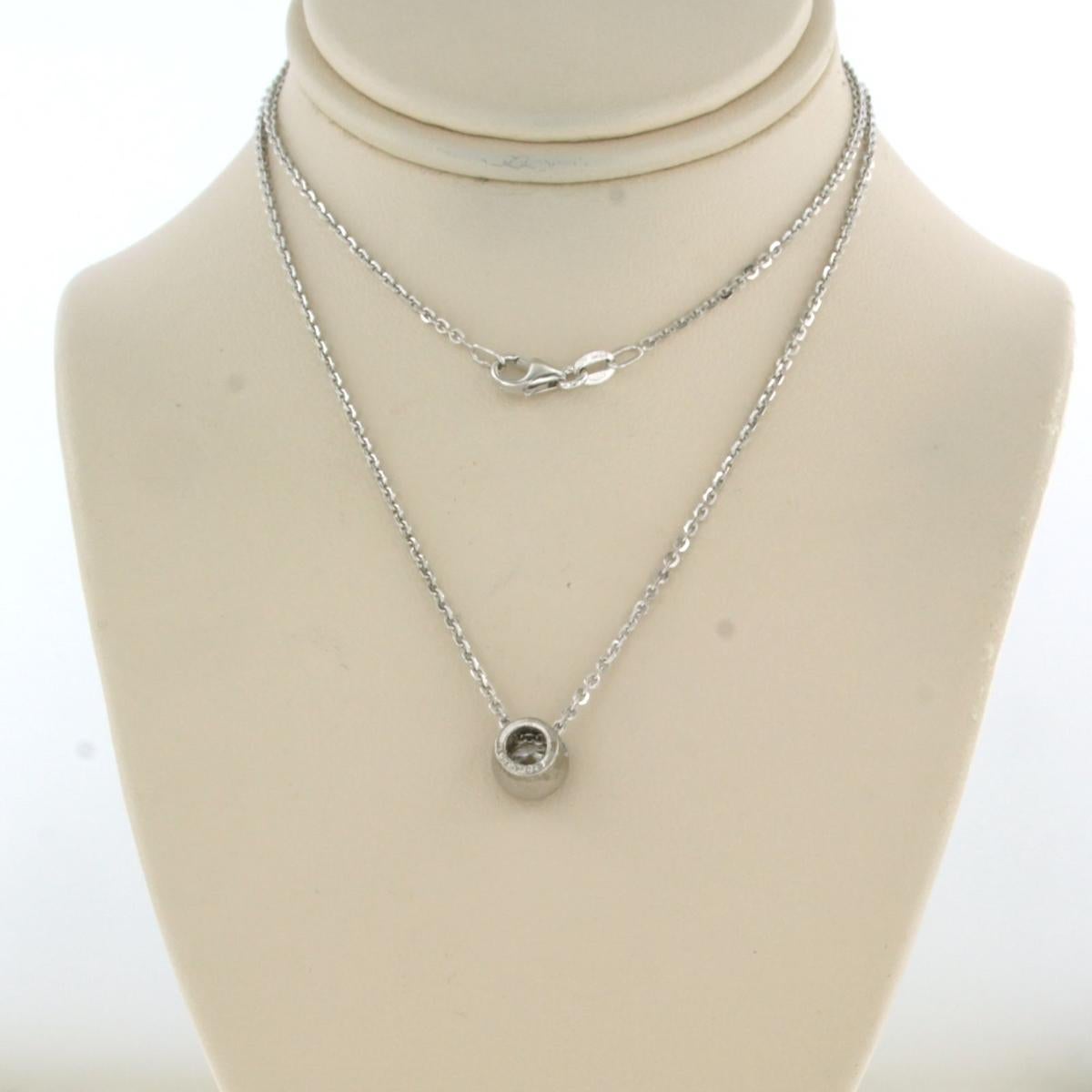 Chain and pendant set with diamond 18k white gold For Sale at 1stDibs