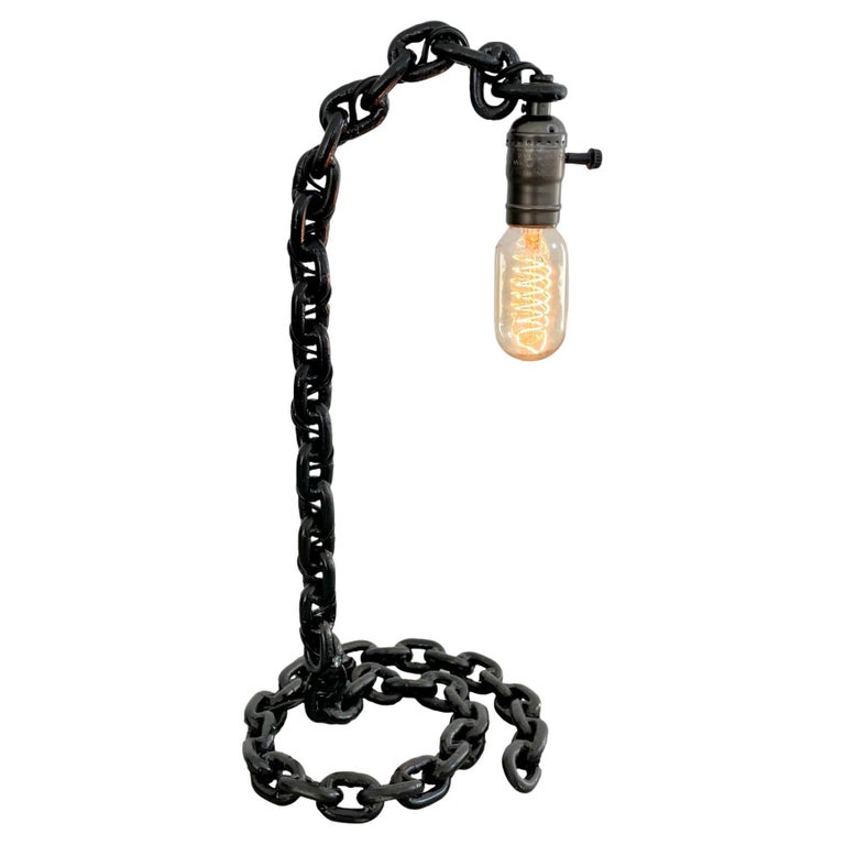 Chain Link Table Lamp at 1stDibs