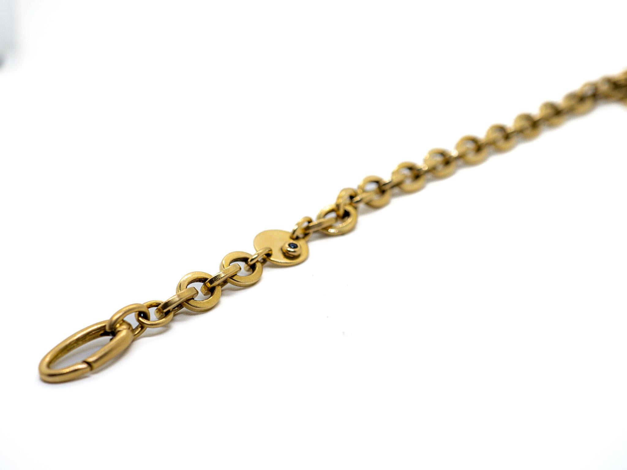 Chain Lucky Charm 18 Karat Yellow Gold Bracelet For Sale at 1stDibs