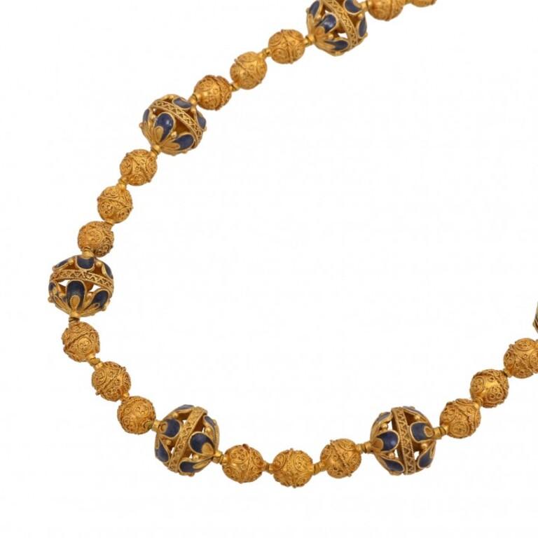 Chain Made of Beautiful Filigree Balls For Sale at 1stDibs