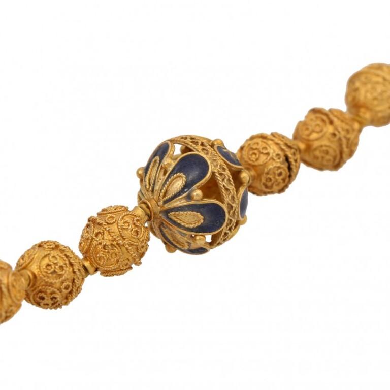 Chain Made of Beautiful Filigree Balls For Sale at 1stDibs