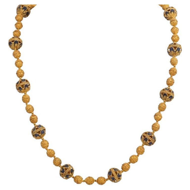 Chain Made of Beautiful Filigree Balls For Sale at 1stDibs