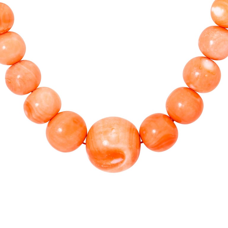 Chain Made of Coral Balls For Sale at 1stDibs