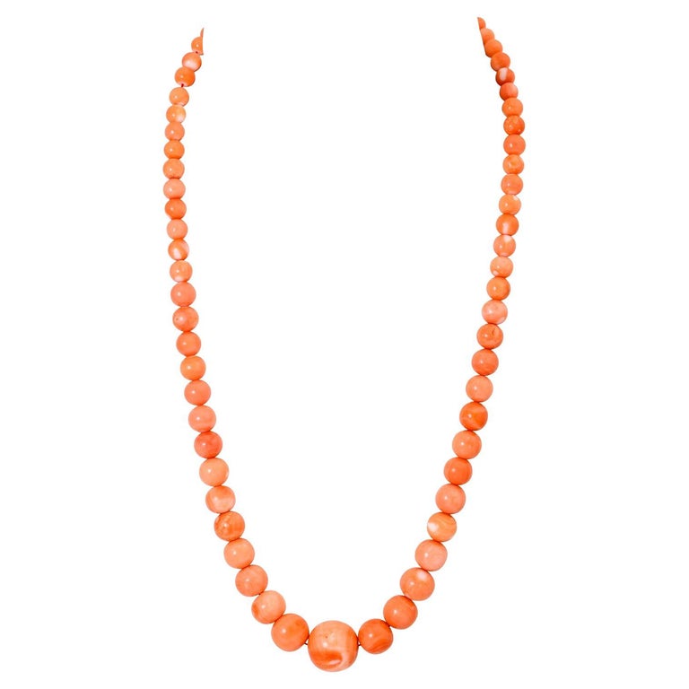 Chain Made of Coral Balls For Sale at 1stDibs