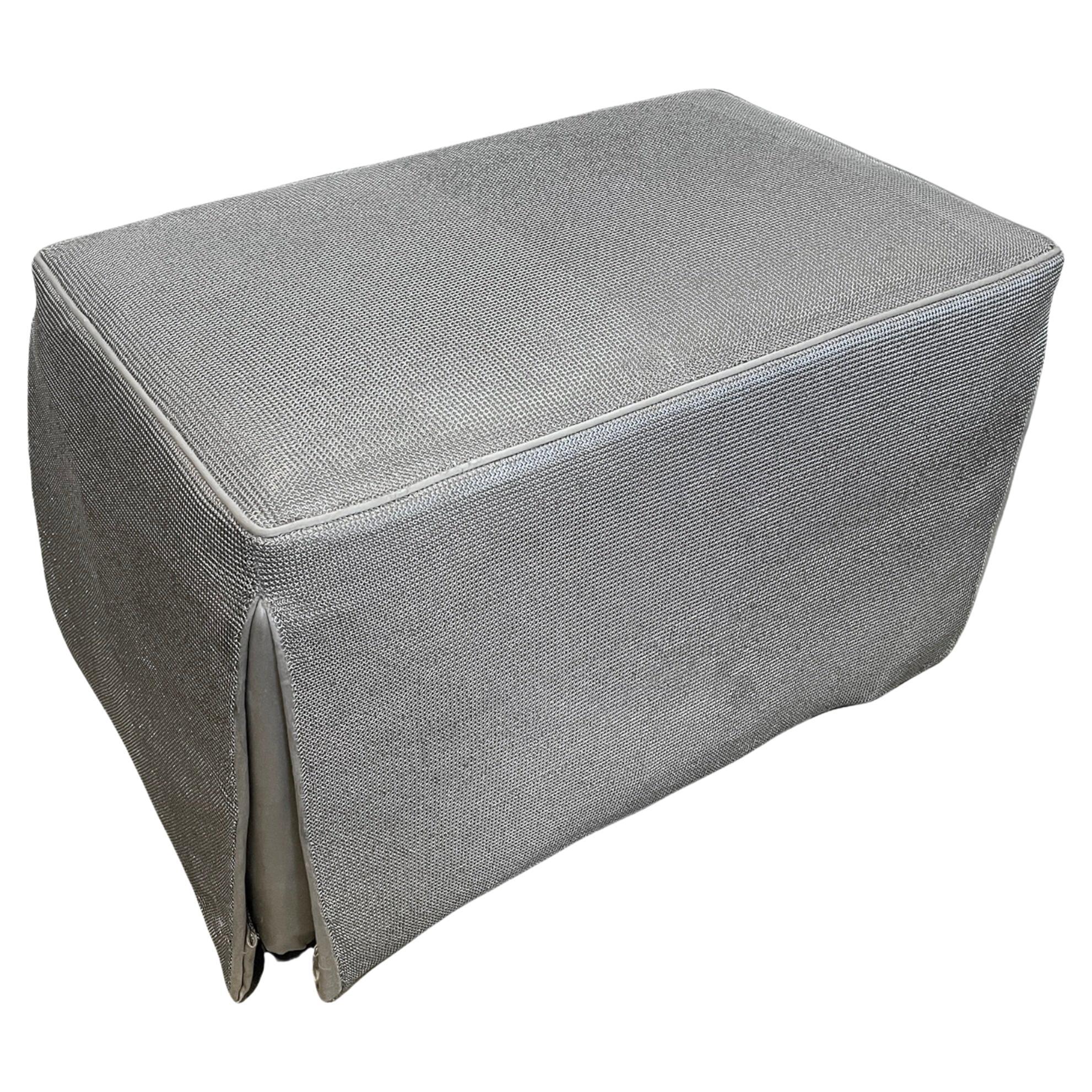 Leopard Turkish Ottoman with Knotted Corners at 1stDibs