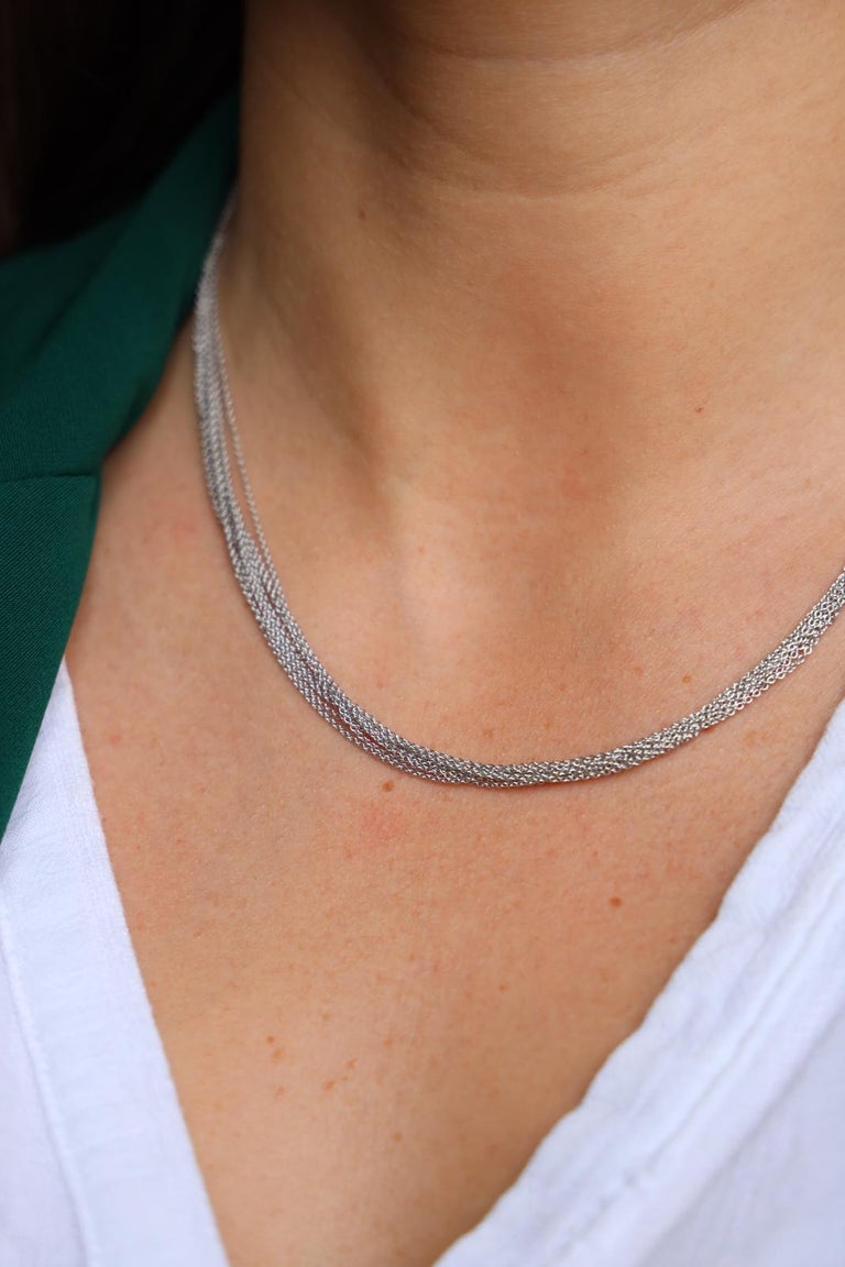 Chain Necklace White Gold For Sale at 1stDibs