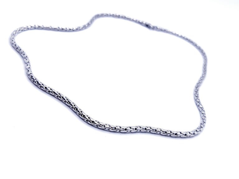 Chain Necklace White Gold For Sale at 1stDibs