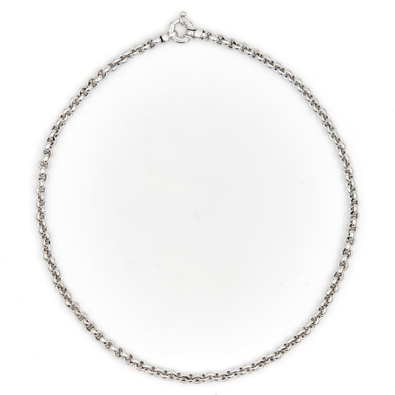Chain Necklace White Gold For Sale at 1stDibs