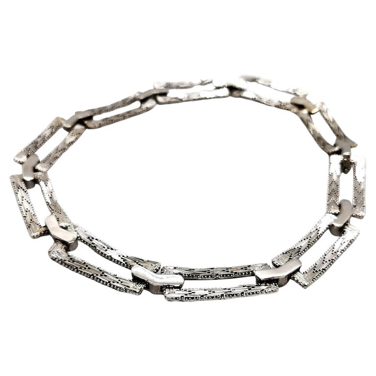 Chain Necklace White Gold For Sale at 1stDibs