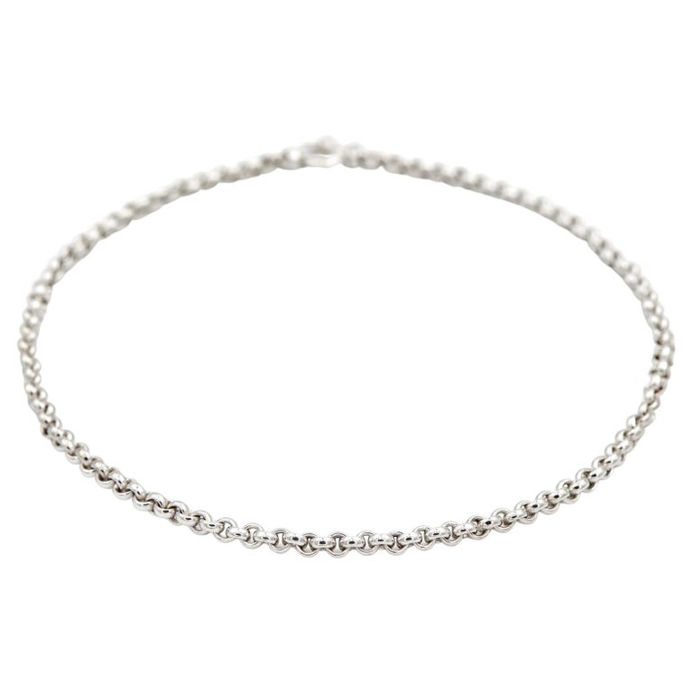 Chain Necklace White Gold For Sale at 1stDibs