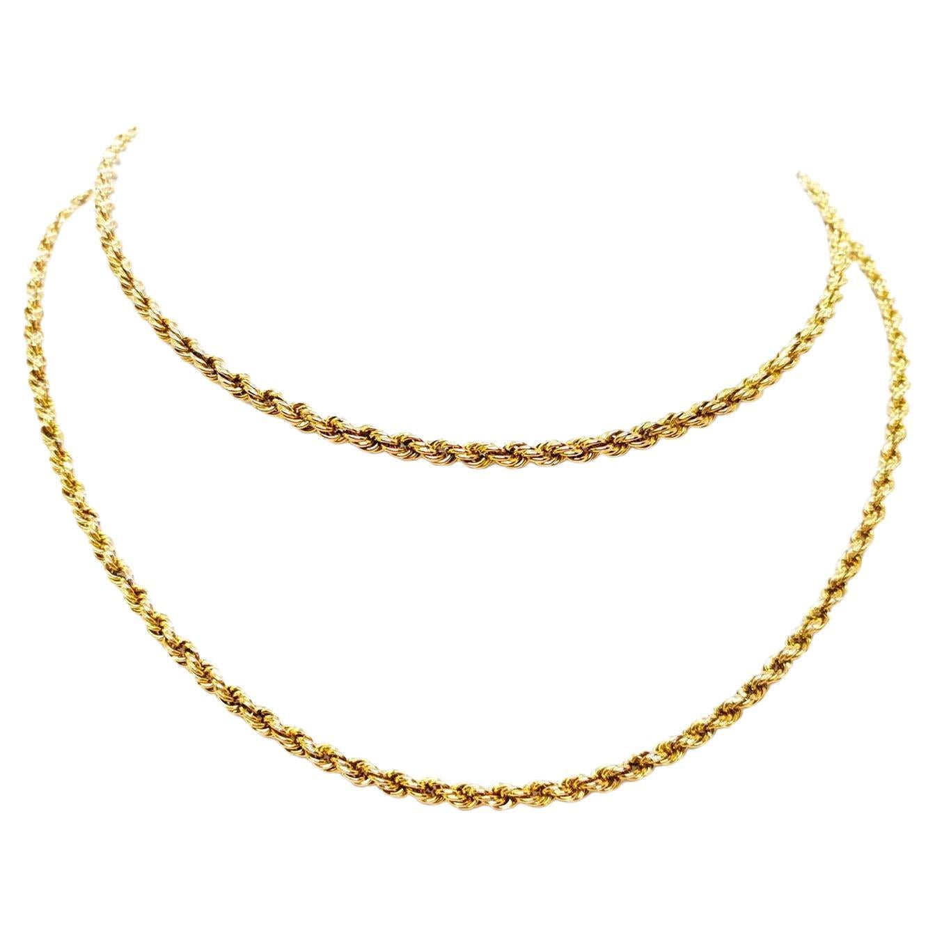 Caplain Saint André Chain Necklace Yellow Gold For Sale at 1stDibs ...