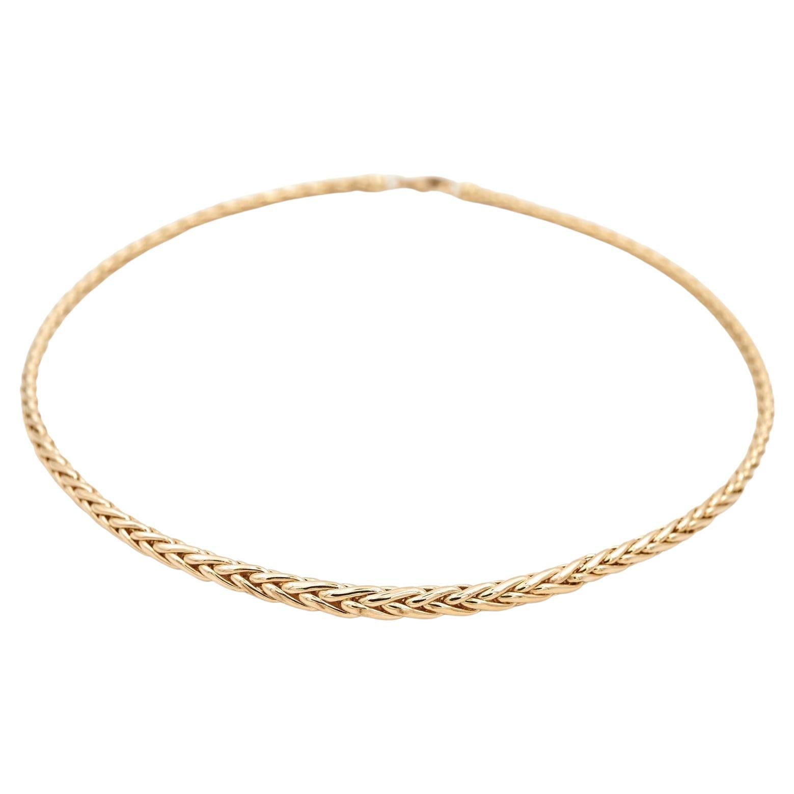 Yellow Gold Cobra Chain Necklace For Sale at 1stDibs | gold cobra ...