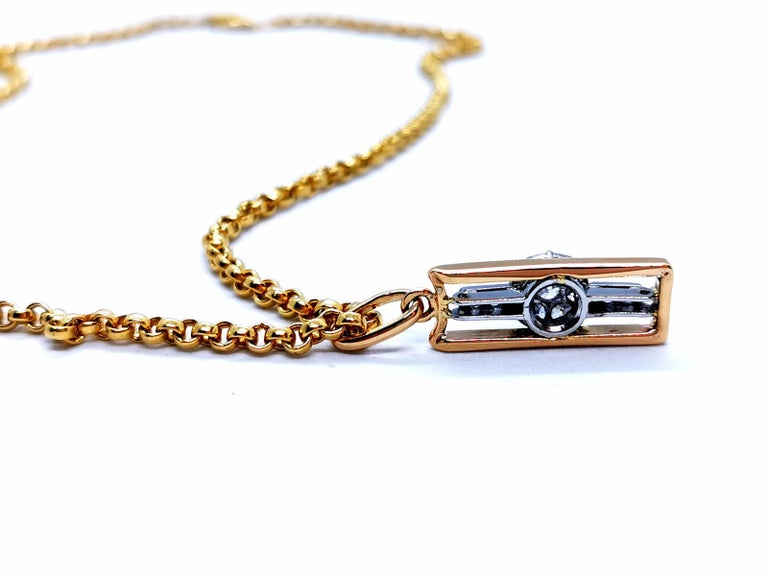Chain Necklace Yellow Gold Diamond For Sale at 1stDibs