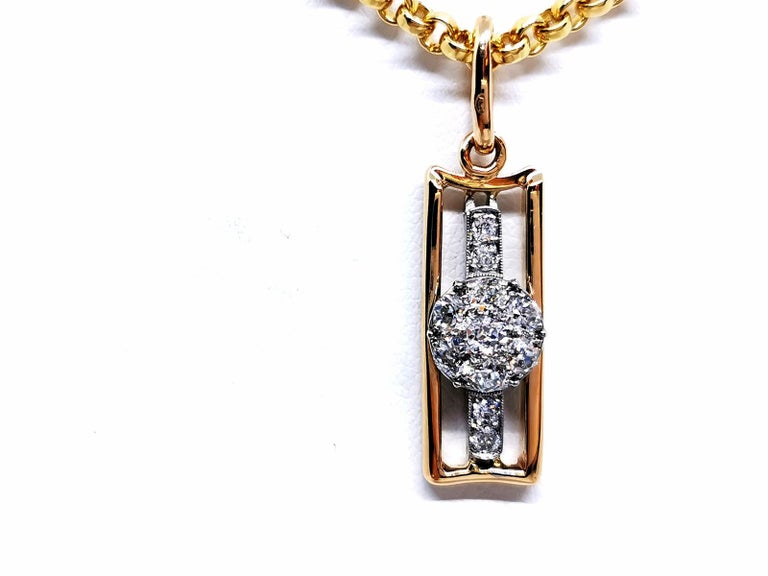 Chain Necklace Yellow Gold Diamond For Sale at 1stDibs