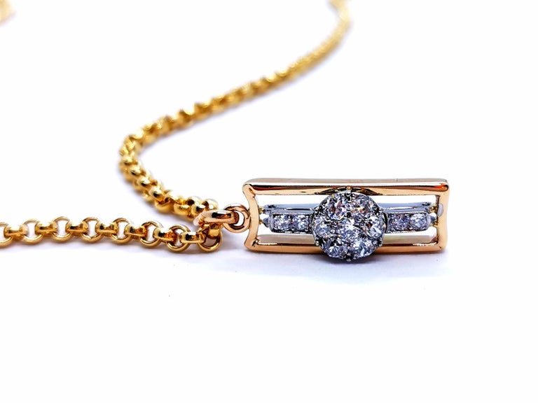 Chain Necklace Yellow Gold Diamond For Sale at 1stDibs