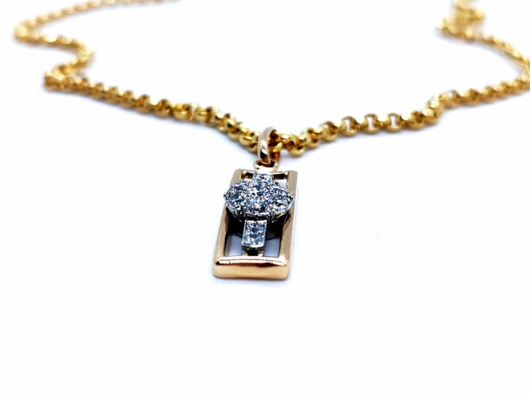 Chain Necklace Yellow Gold Diamond For Sale at 1stDibs