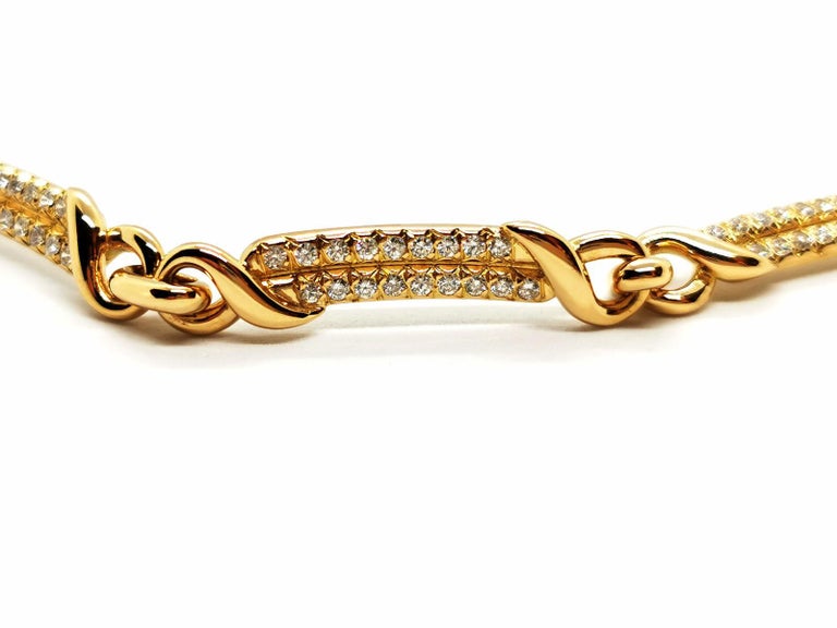 Chain Necklace Yellow Gold Diamond For Sale at 1stDibs