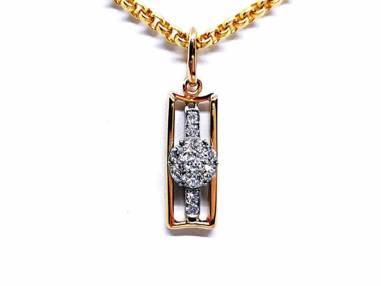 Chain Necklace Yellow Gold Diamond For Sale at 1stDibs