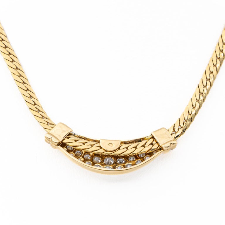 Chain Necklace Yellow Gold Diamond For Sale at 1stDibs