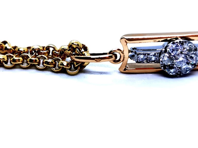 Chain Necklace Yellow Gold Diamond For Sale at 1stDibs