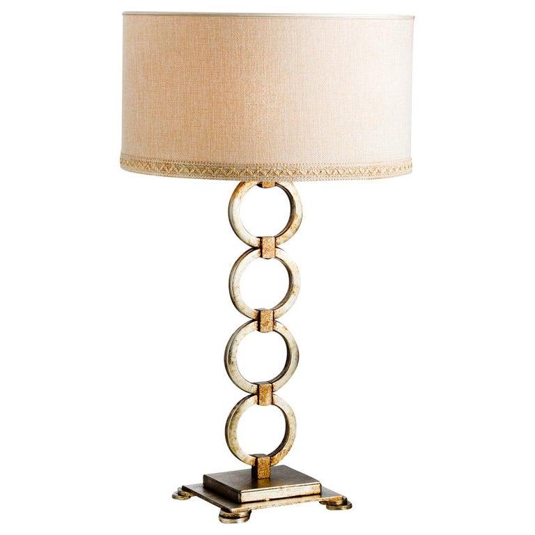 Chain Silver Table Lamp For Sale at 1stDibs