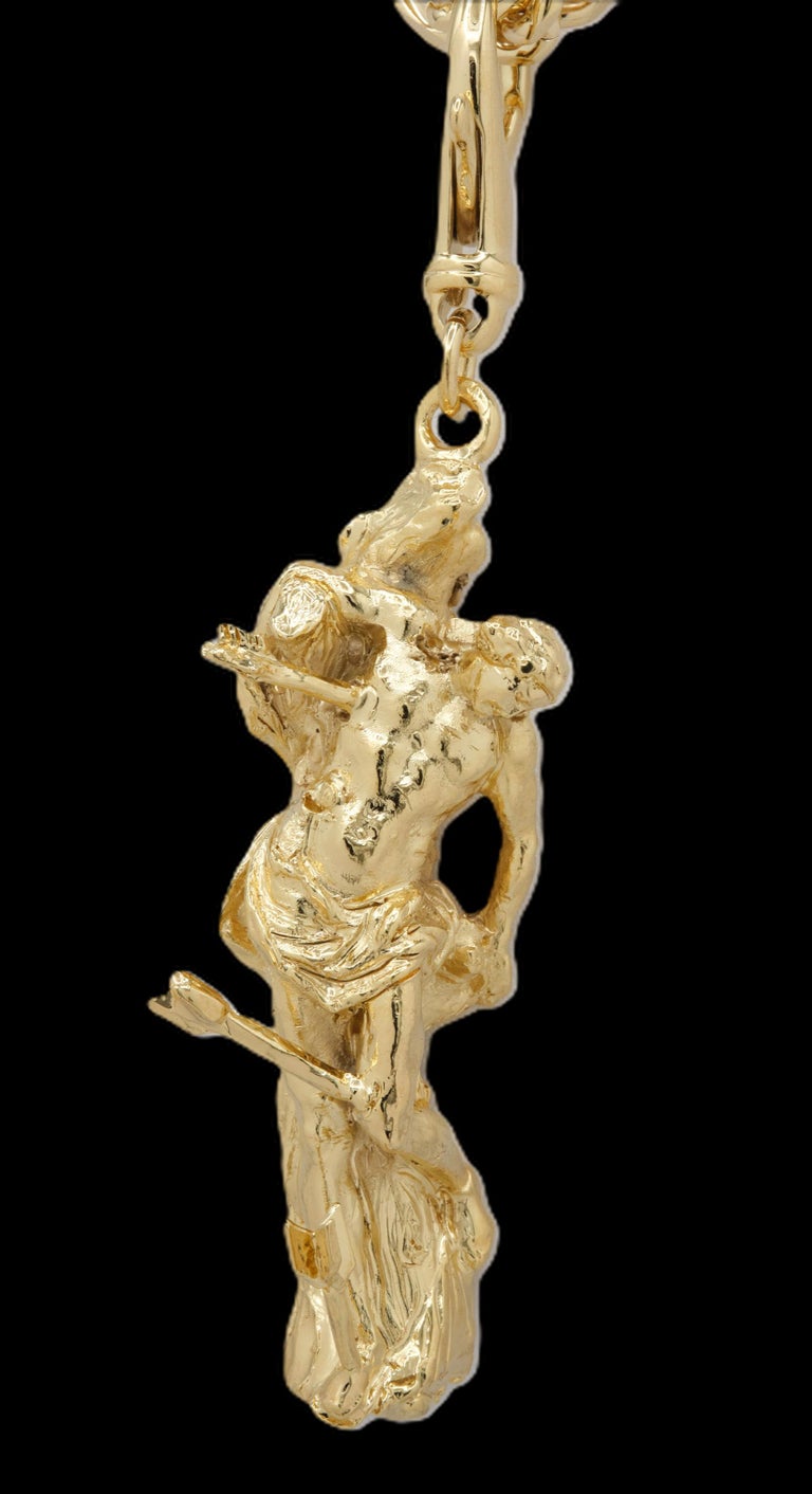 Chain with Big Pendant "Saint Sebastian the Martyr" For Sale at 1stDibs