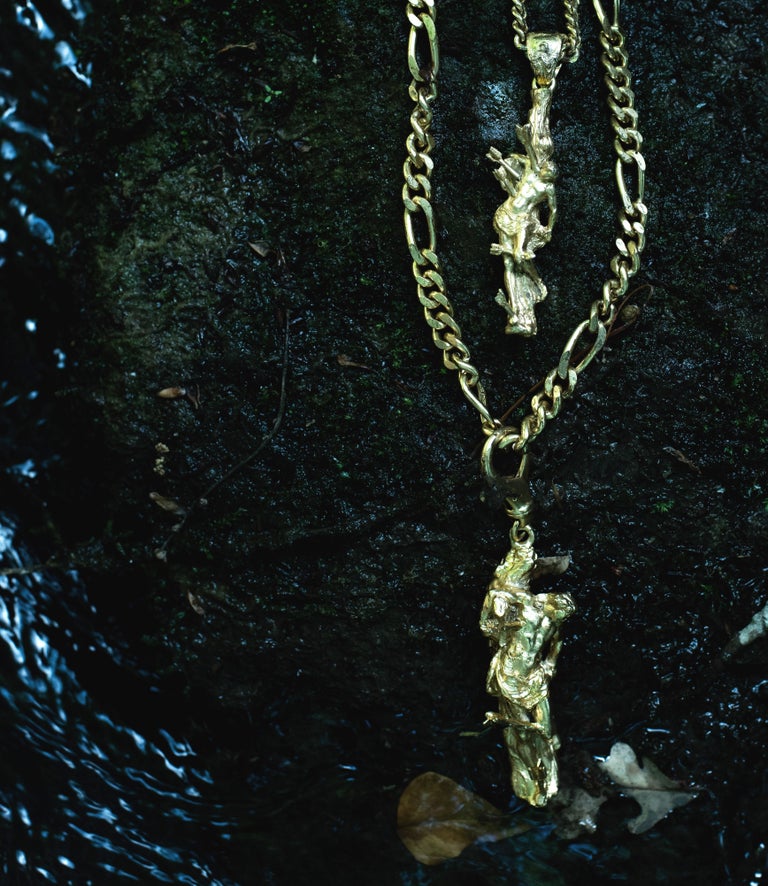 Chain with Big Pendant "Saint Sebastian the Martyr" For Sale at 1stDibs