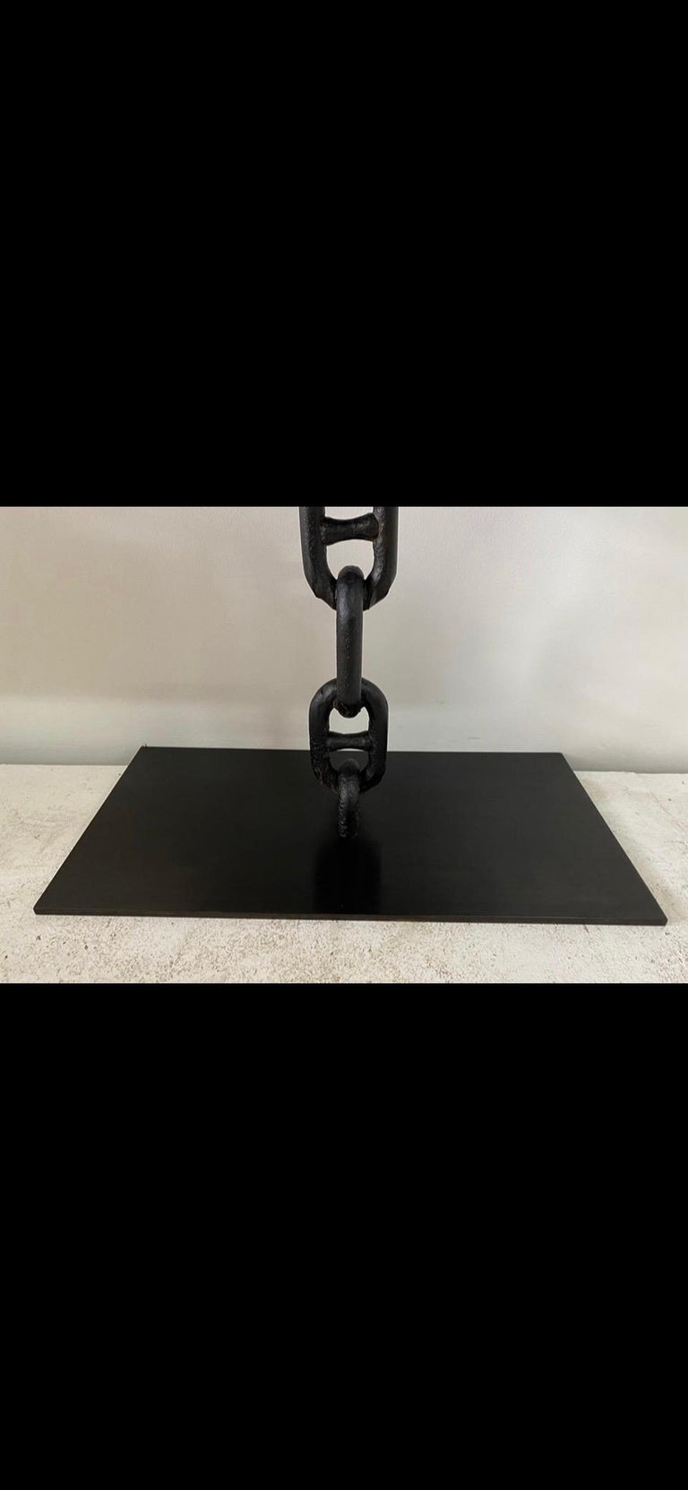 Chaine d’Ancre Style / Chain-Link Iron Console Table For Sale at 1stDibs