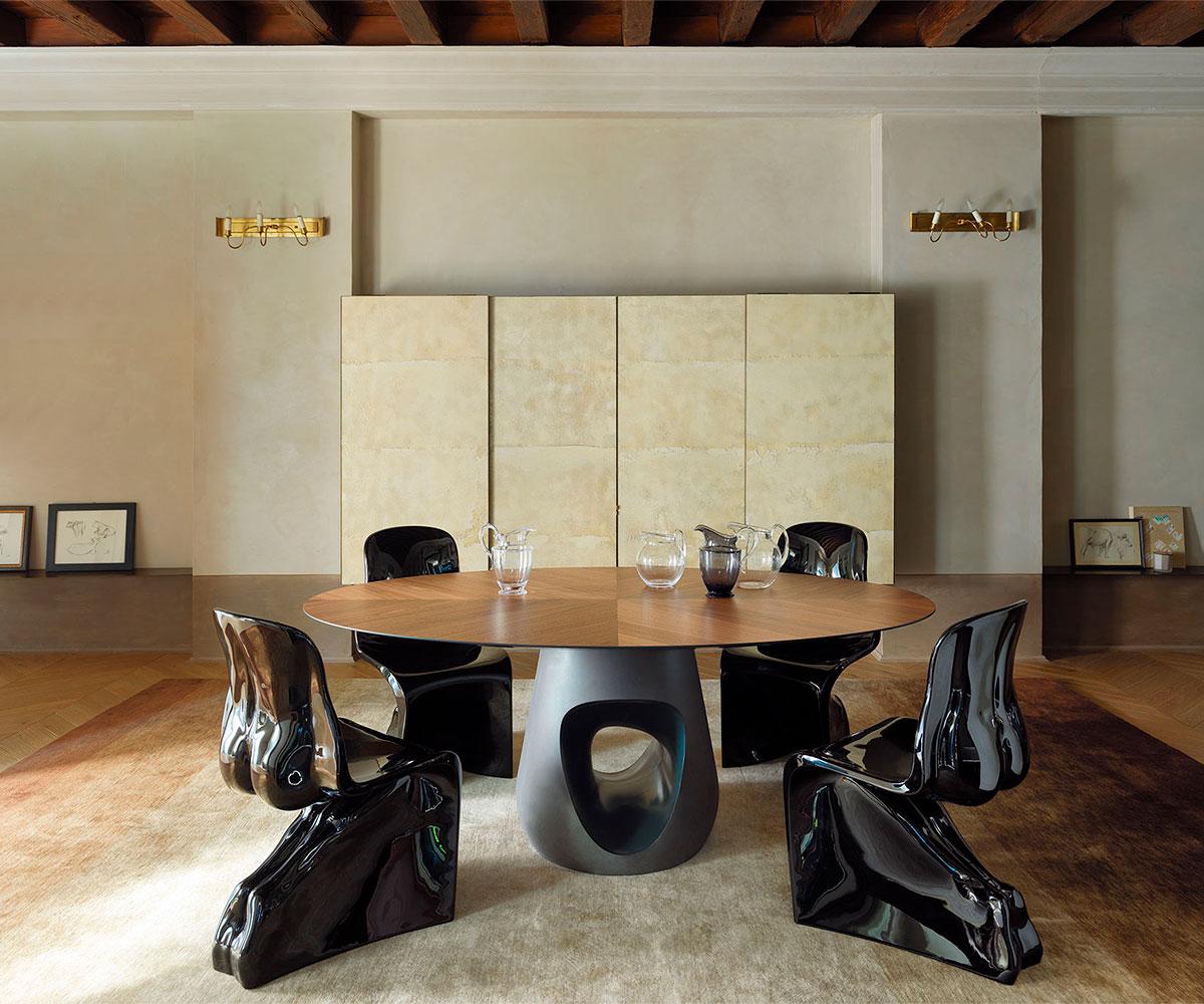 Casamania and Horm Him Chair - Glossy black - design Fabio Novembre For ...