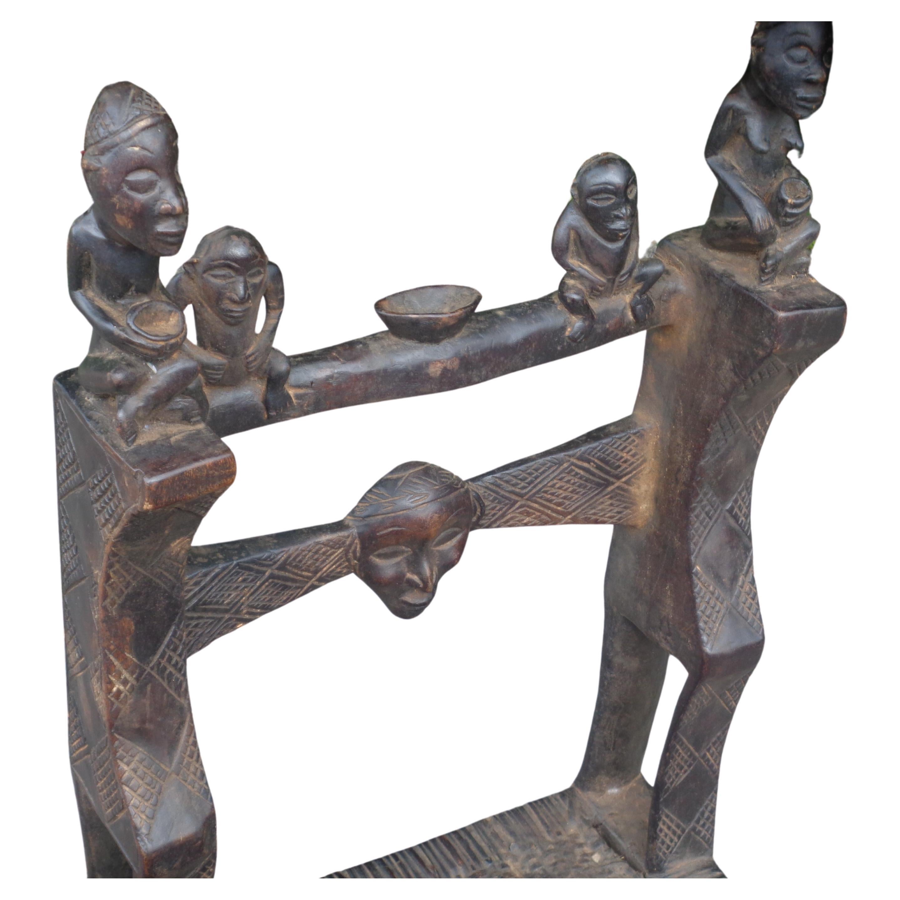 Chokwe People Throne Chair, Angola Africa For Sale at 1stDibs