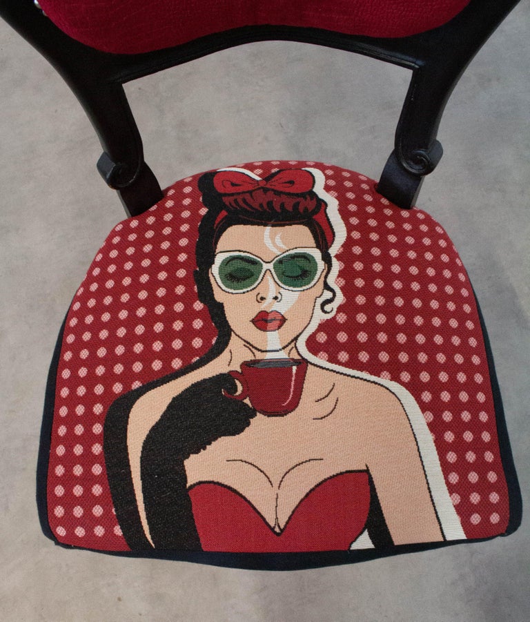 Chair Pin Up Napoleon III French Upholstered Late 19th Century For Sale ...