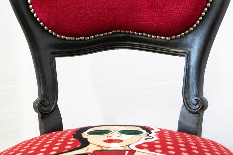 Chair Pin Up Napoleon III French Upholstered Late 19th Century For Sale ...