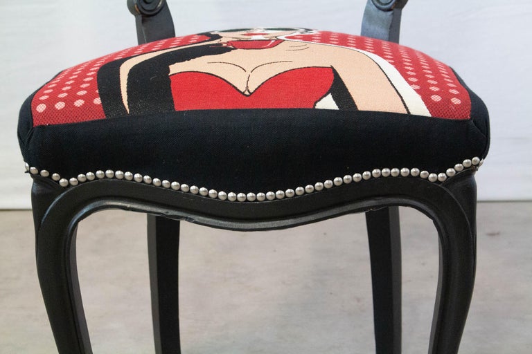 Chair Pin Up Napoleon III French Upholstered Late 19th Century For Sale ...