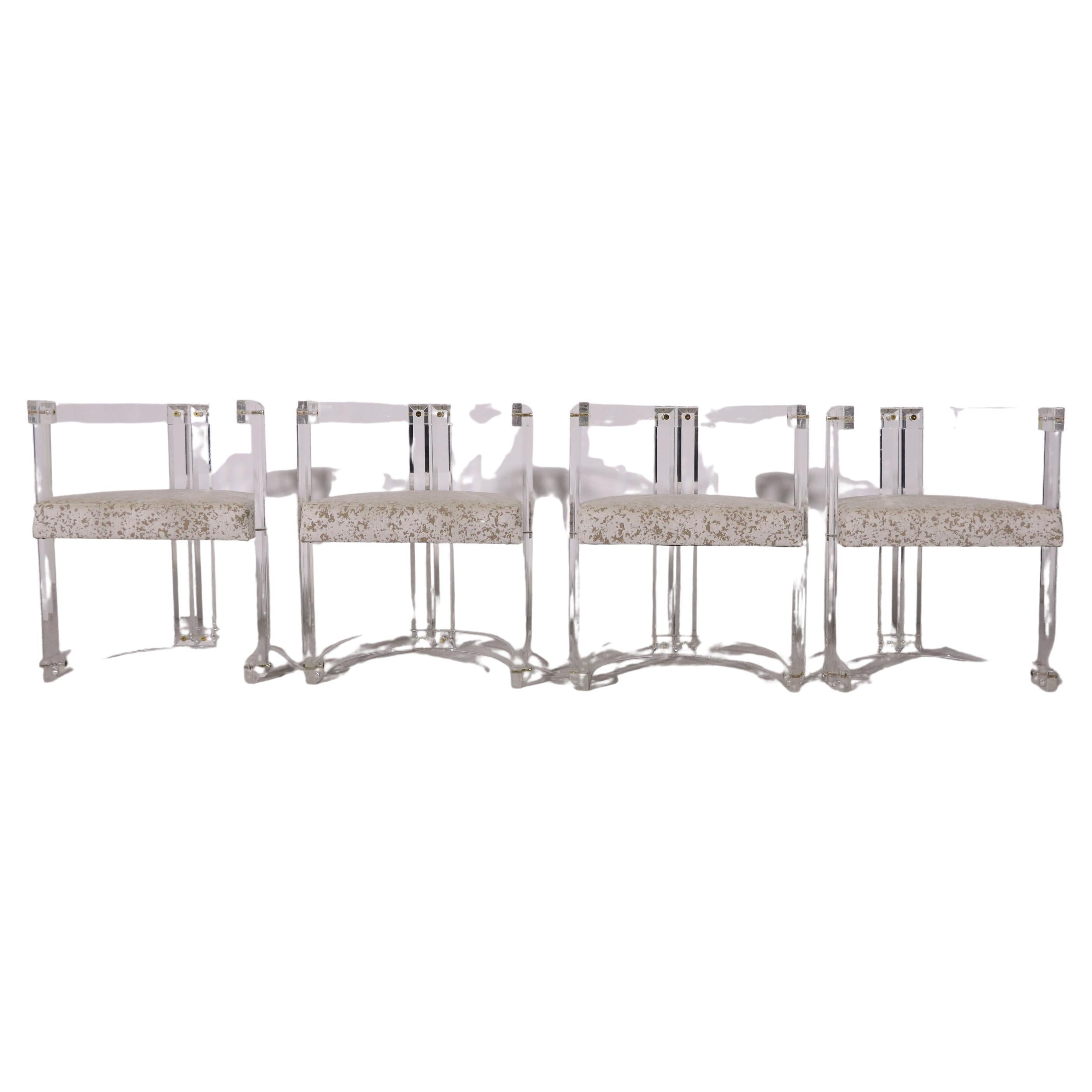 Midcentury Charles Hollis Jones Lucite Acrylic Chairs, Pair For Sale at ...