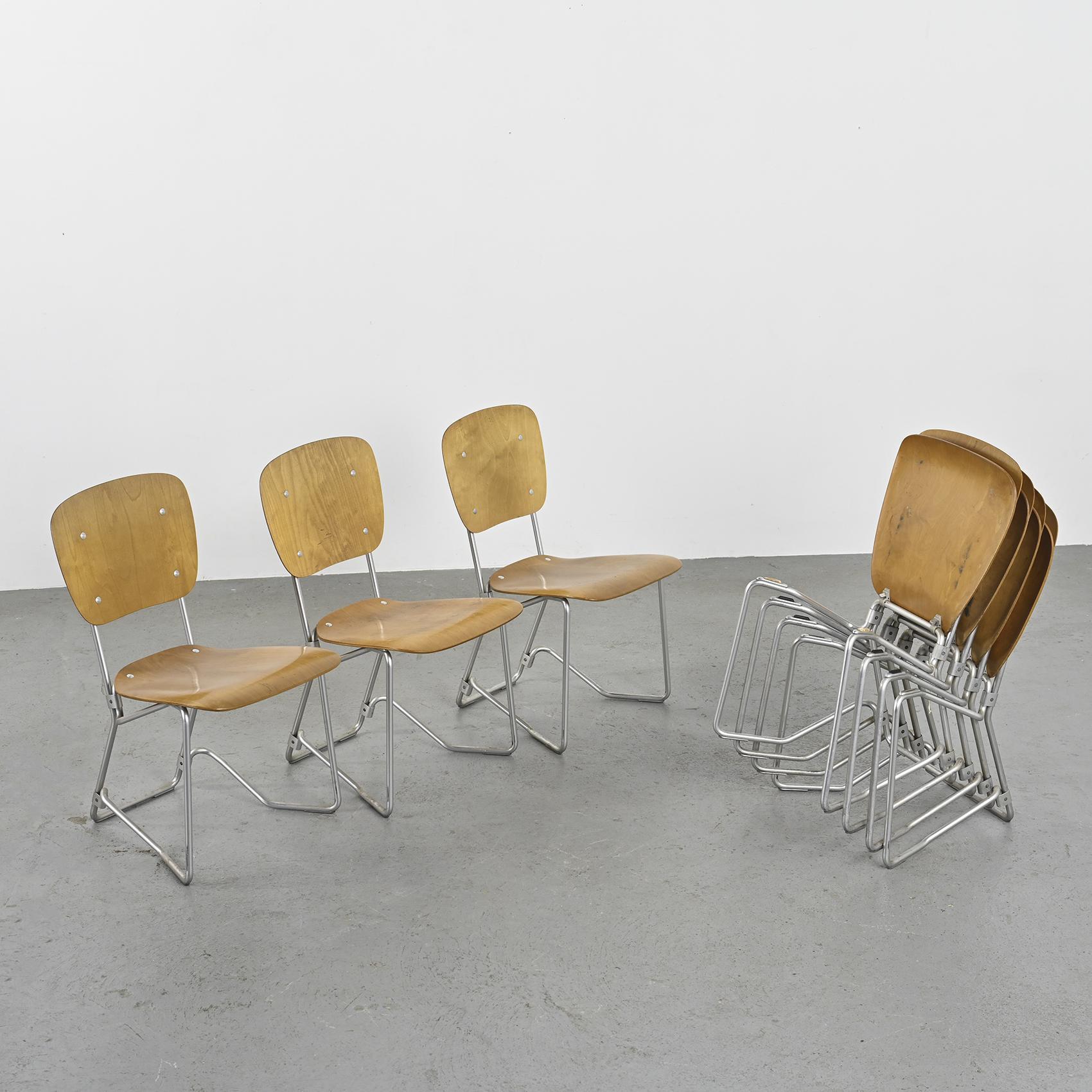 Chairs model Alu-Flex by Armin Wirth, circa 1965 at 1stDibs