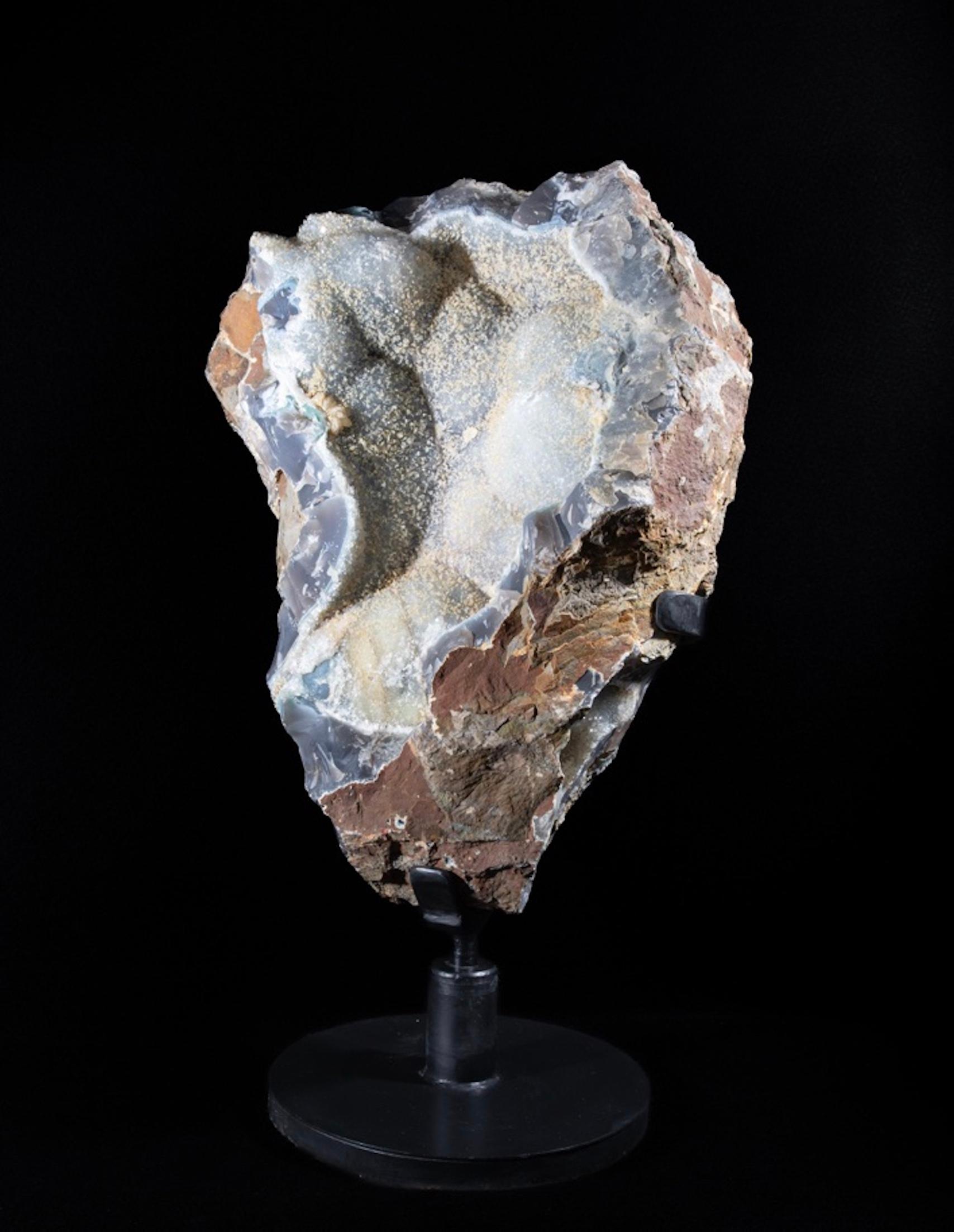 Chalcdeony all natural on rotating metal base For Sale at 1stDibs