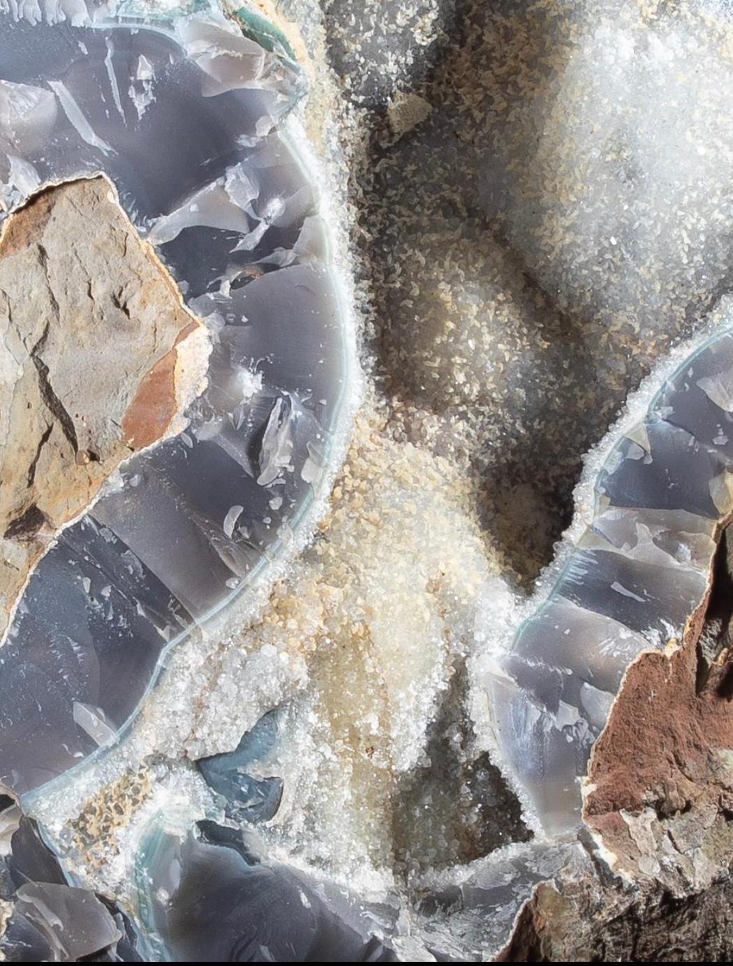 Chalcdeony all natural on rotating metal base For Sale at 1stDibs