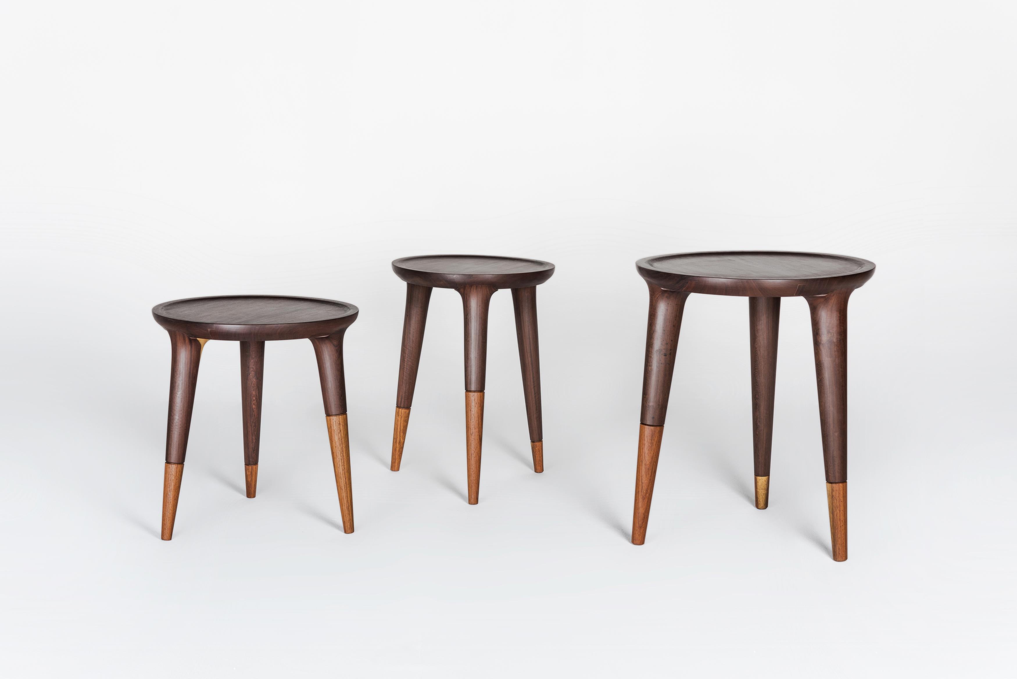 Minimalist Modern Side Tables Set in Tropical Hardwood For Sale at ...