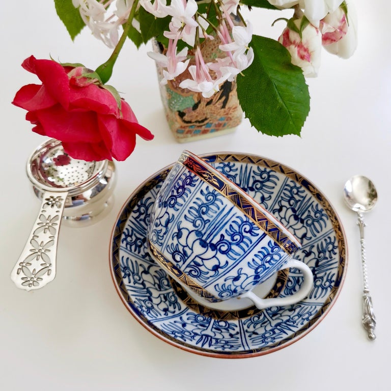 Chamberlain Worcester Porcelain Teacup, Blue Lily Pattern, circa 1815 ...