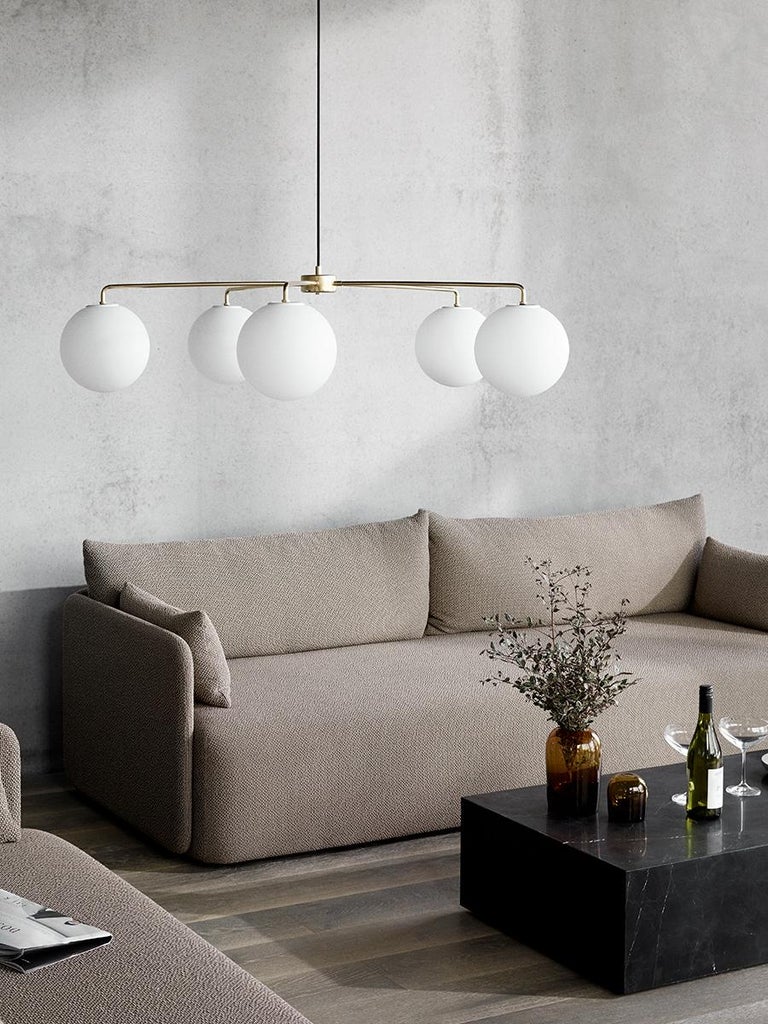 Chambers Chandelier, Brass, ‘Large’ with Shiny TR Bulbs by Søren Rose ...