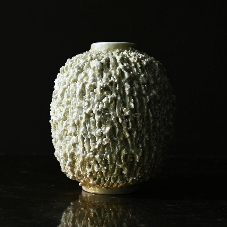 ‘Chamotte’ Vase in Ceramic by Gunnar Nylund For Sale at 1stDibs