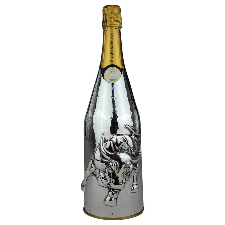 21st Century, Champagne cover, Solid pure silver, Wall Street, Italy ...