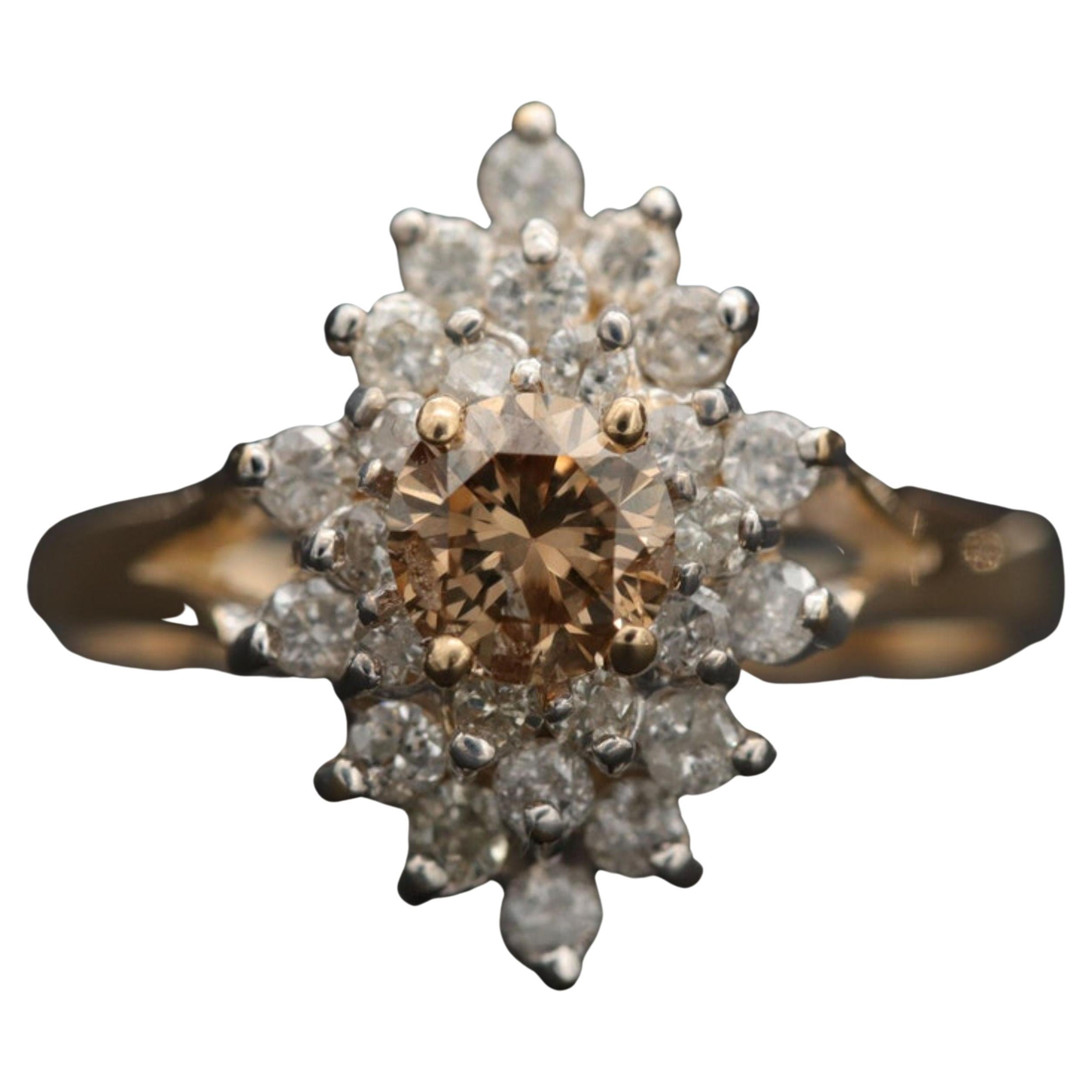 Triangle Shaped Diamond Halo Engagement Ring For Sale at 1stDibs